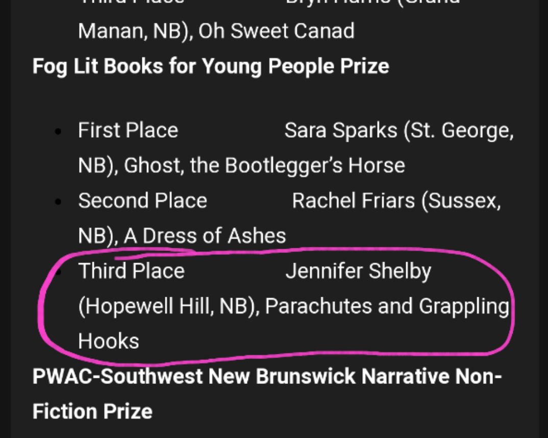 third place! – Jennifer Shelby